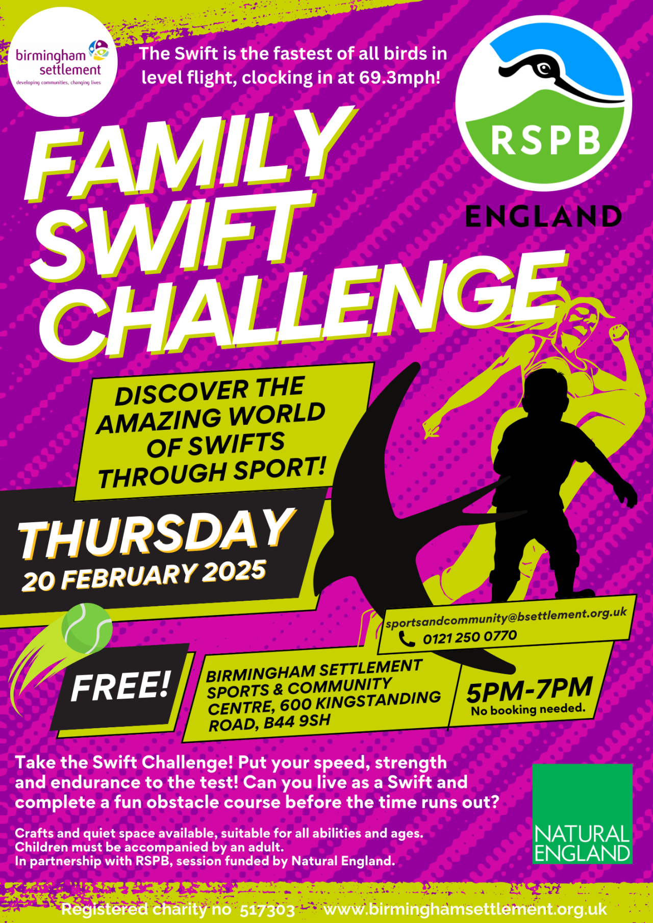 Take the Swift Challenge this Half Term with RSPB & Birmingham ...